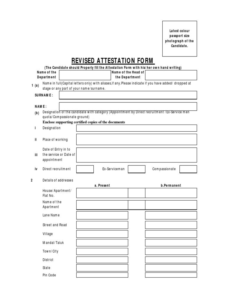 Attestation Form Revised | PDF | Government | Justice