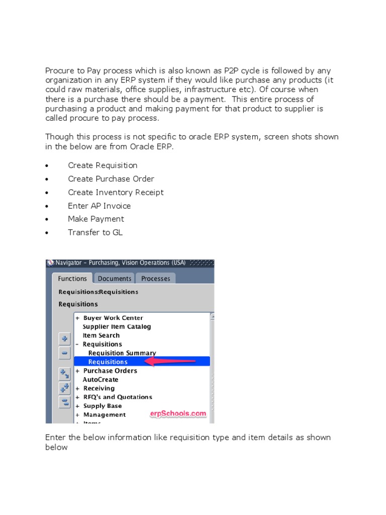 P2p Process | PDF | Receipt | Invoice