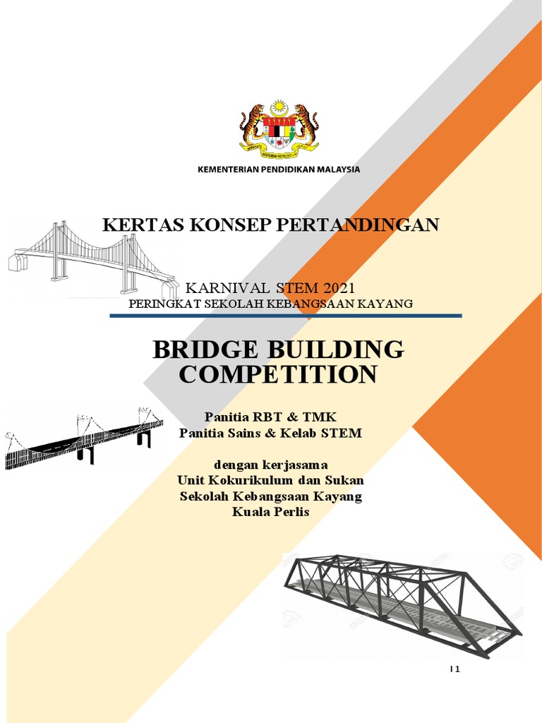 Kertas Konsep Bridge Building Competition Peringkat SK Kayang 2021 | PDF