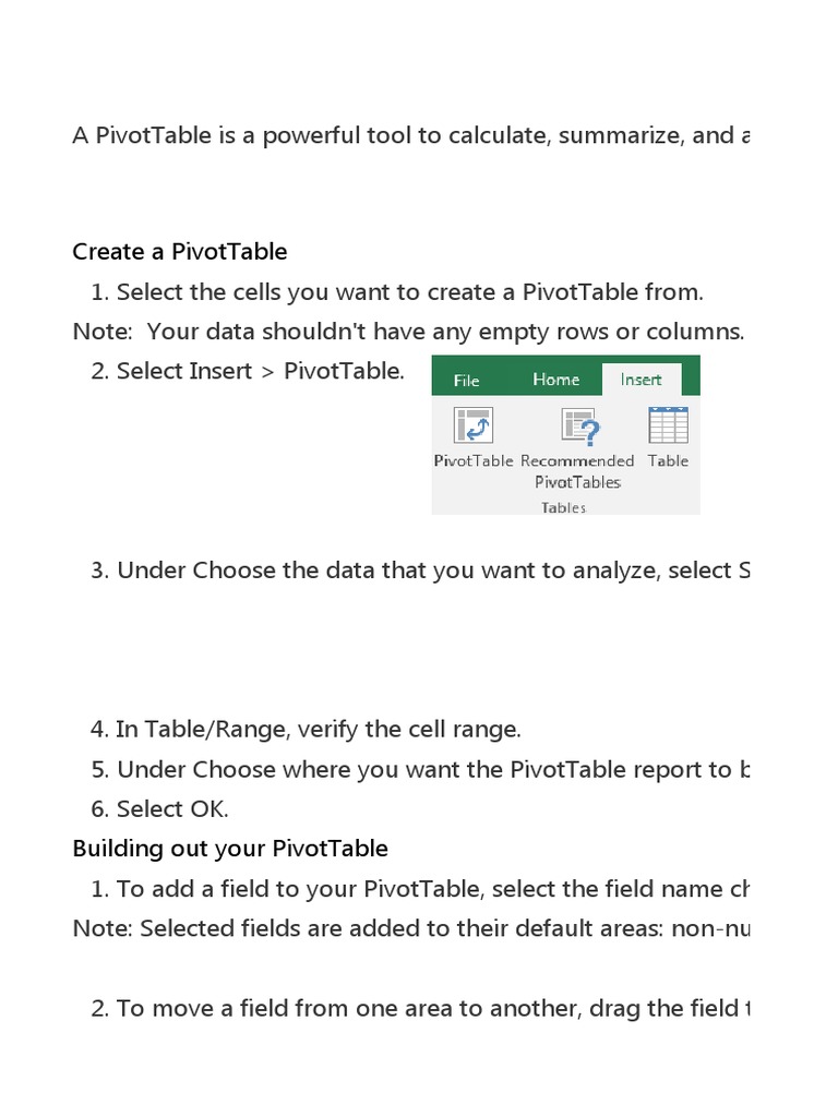 Pivot Table | PDF | Software Engineering | Computer Science