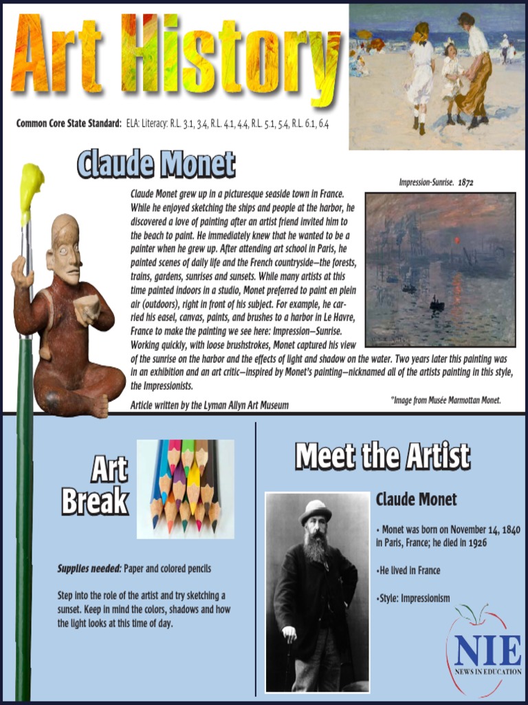 Claude Monet: Meet The Artist Art Break | Download Free PDF | Claude ...