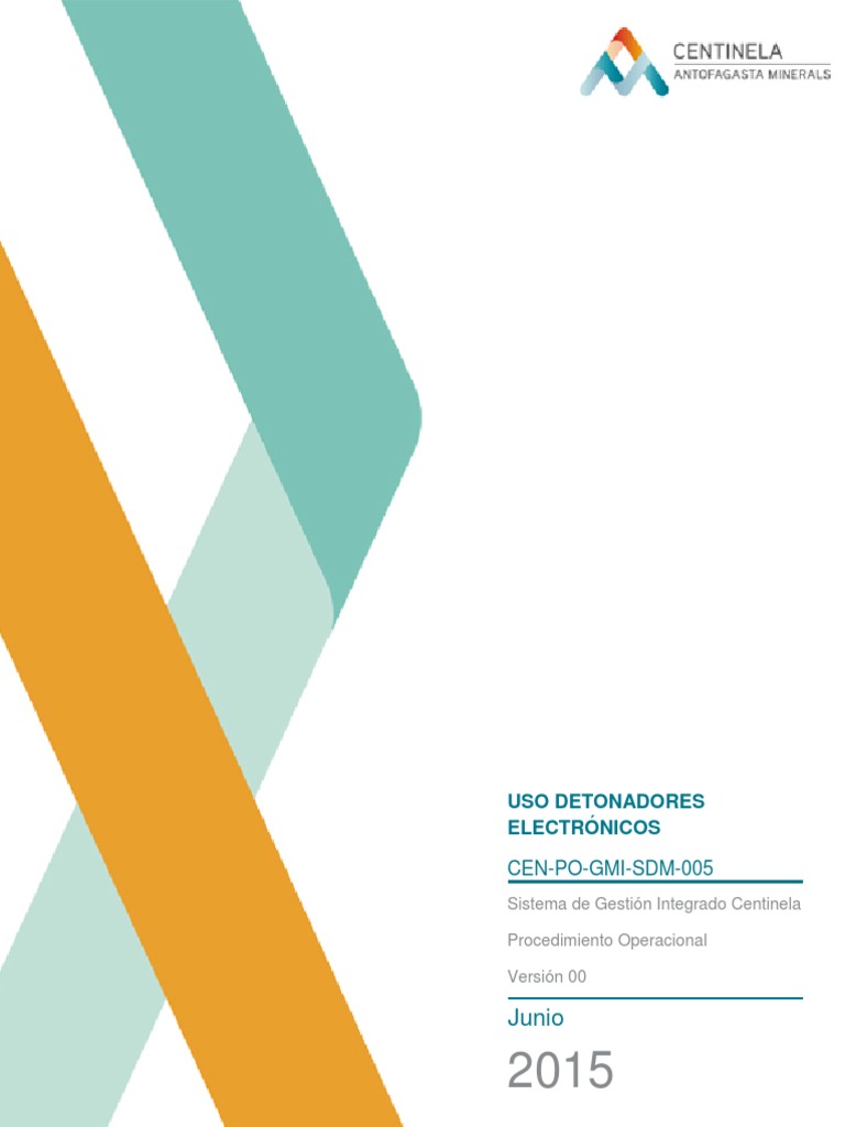 CEN-PO-GMI-SDM-005 Detonadores - Electronicos | PDF | Mina naval | Minería