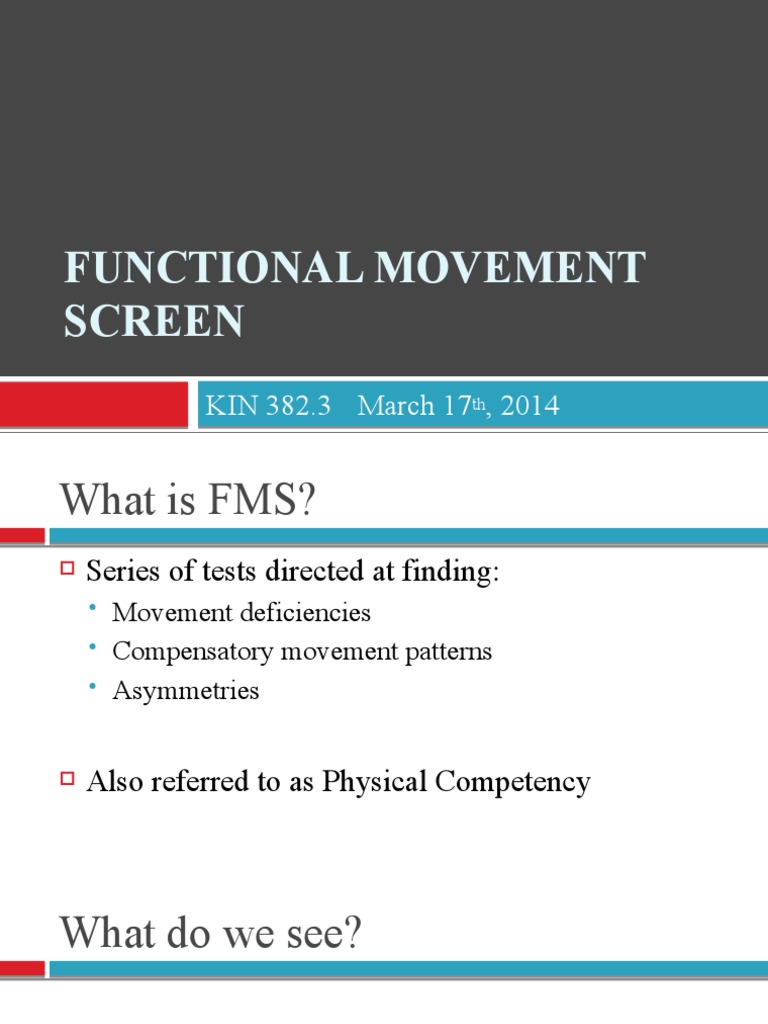 Lecture 10 - Functional Movement Screen - BLANKS | PDF | Asymmetry ...