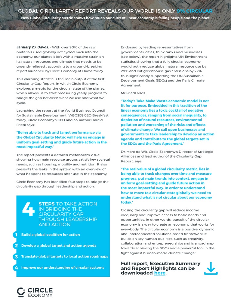Global Circularity Report Reveals Our World Is Only: 9% Circular ...