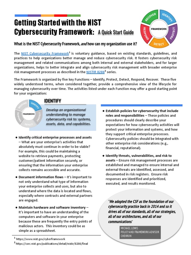 NIST - Framework - Quick Start - Guide | PDF | Vulnerability (Computing ...