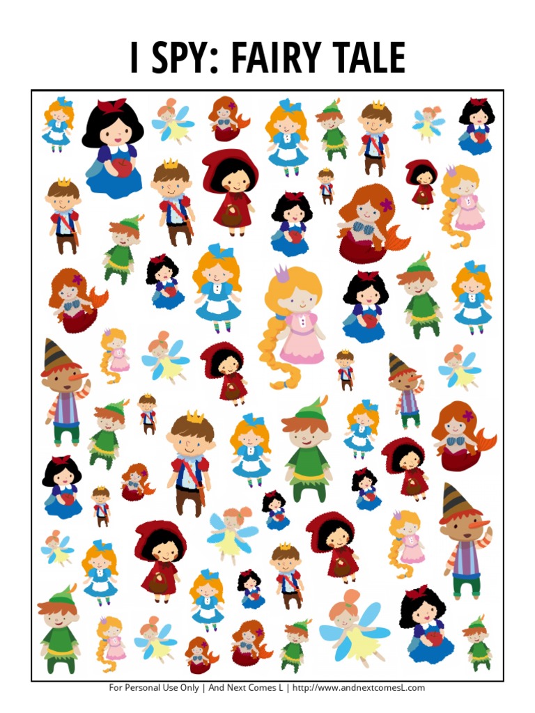 I Spy Fairy Tale Characters | PDF