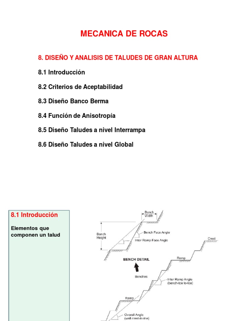 Diseño y Análisis de Taludes en Roca | PDF | Enseñanza de matemática ...