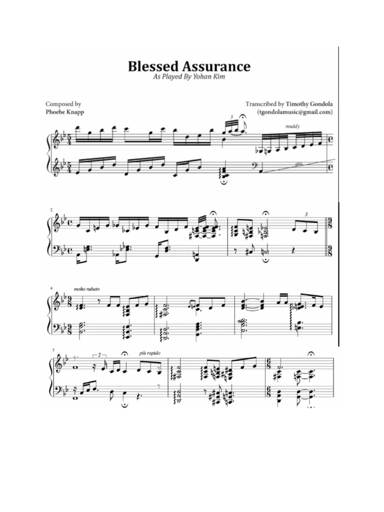 Yohan Kim Blessed Assurance | PDF