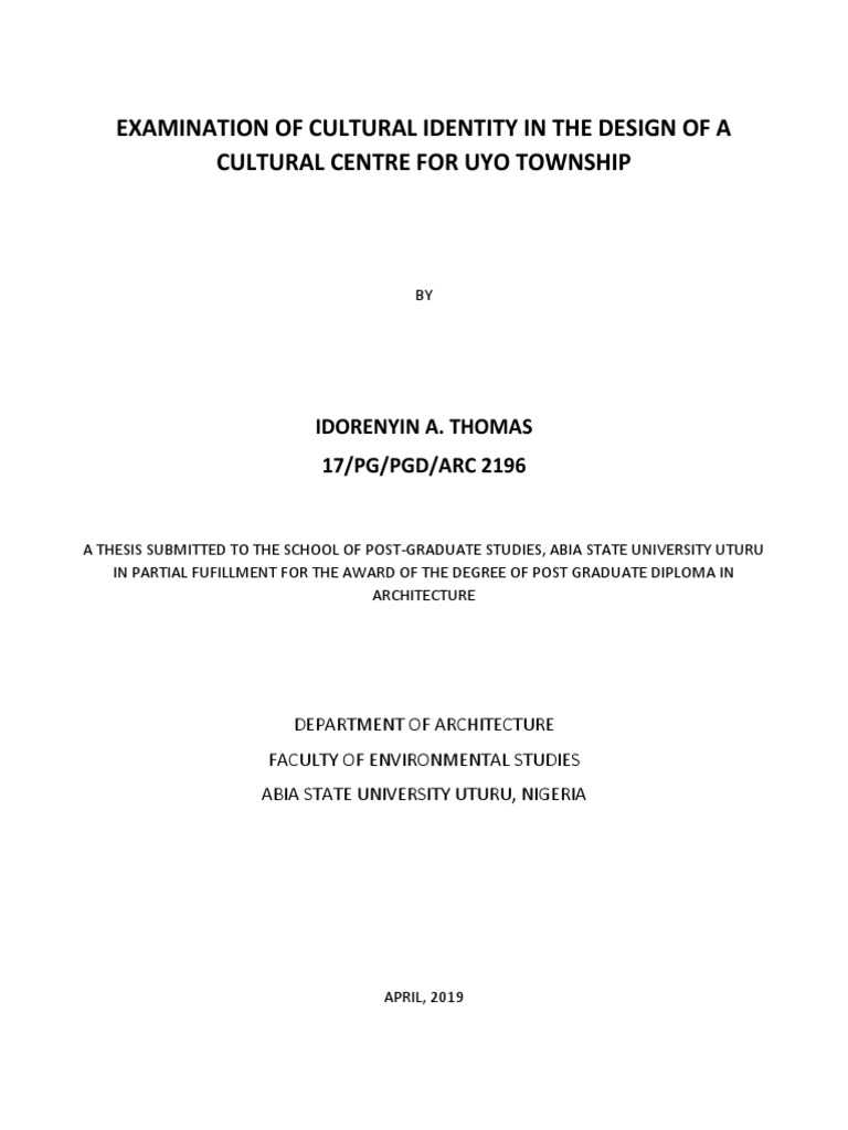Cultural Centre Thesis | PDF | Theatre | Entertainment (General)