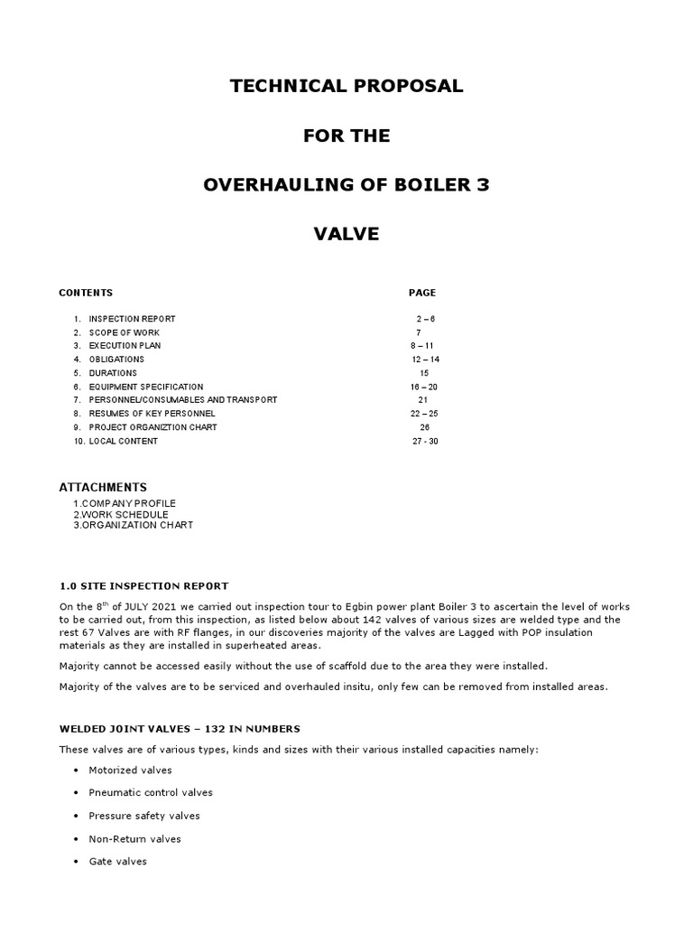 Overhauling 142 Valves at Egbin Power Plant Boiler 3: Technical ...