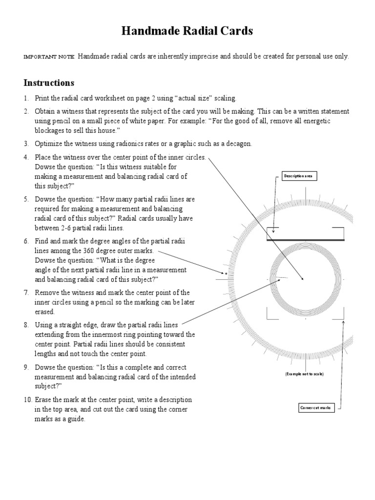 Handmade Radial Card Worksheet | PDF | Radius | Teaching Mathematics