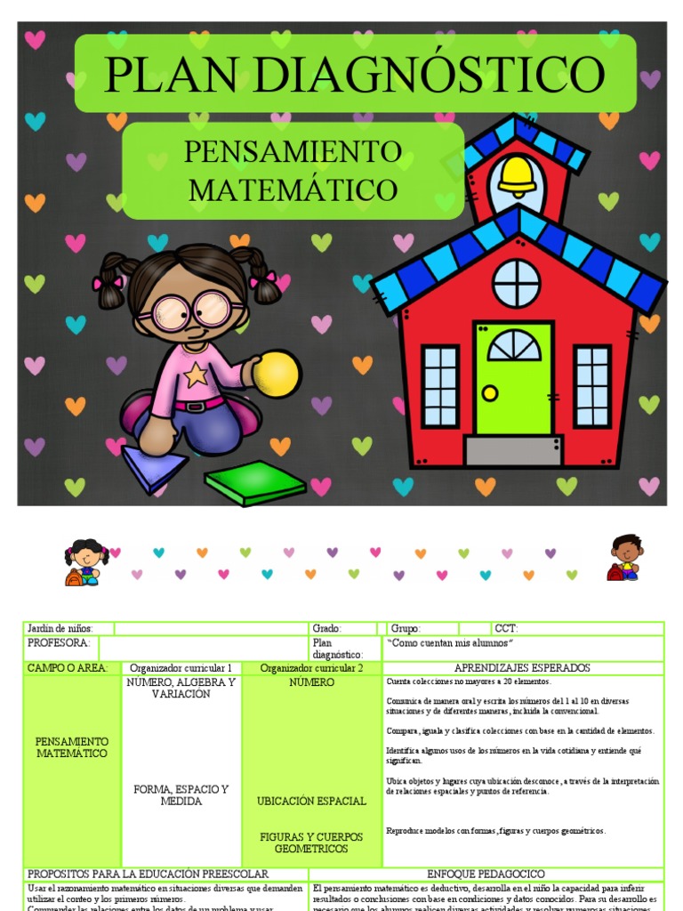 Plan Diagnóstico de Pensamiento Matemático | PDF | Geometría ...