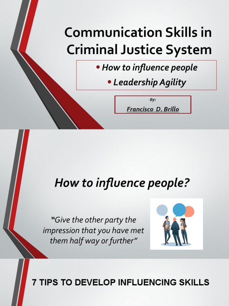 Communication Skills in Criminal Justice System | PDF