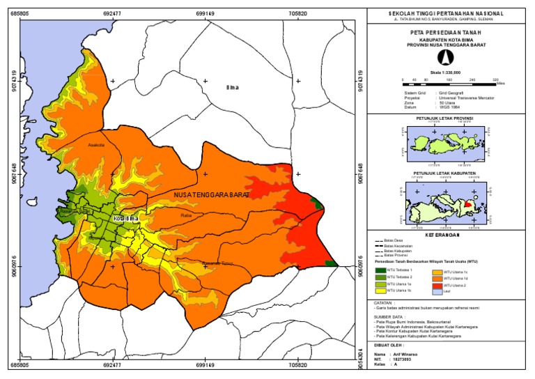 Peta Wi Ayah Usaha Tanah Bima | PDF