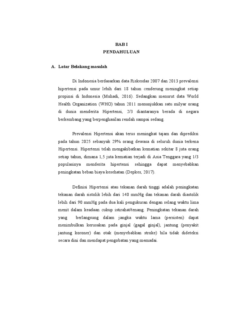 Bab I Kti Hipertensi | PDF