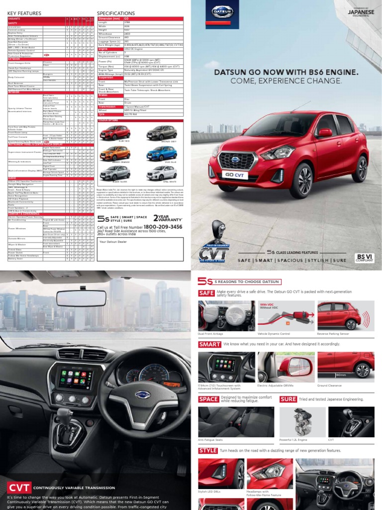 Datsun Go Now With Bs6 Engine.: Come, Experience Change | Download Free ...