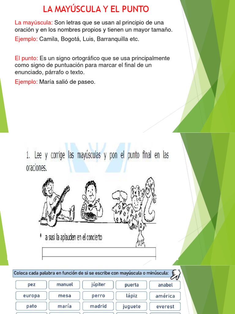 LA MAYÚSCULA Y EL PUNTO | PDF