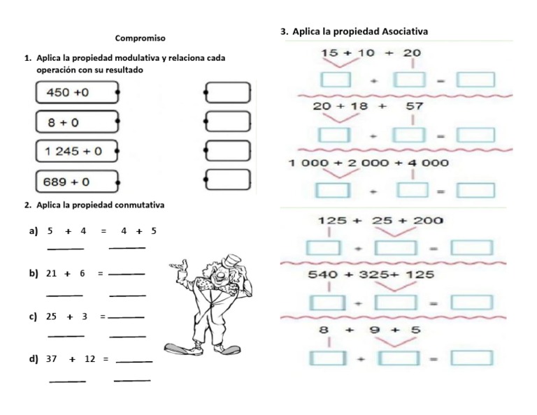 Ejercicios de Propiedades de la Suma | PDF | Métodos y materiales de ...
