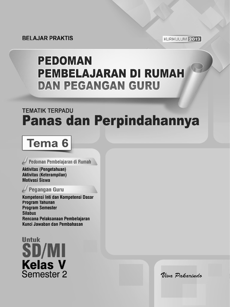 PG Kelas V - Tema 6 - Panas Dan Perpindahannya | PDF