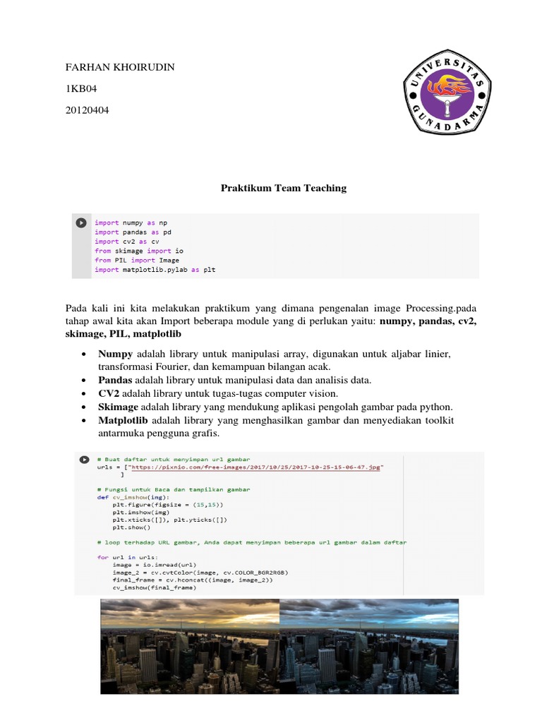 Pengenalan Pengolahan Citra dengan Python | PDF