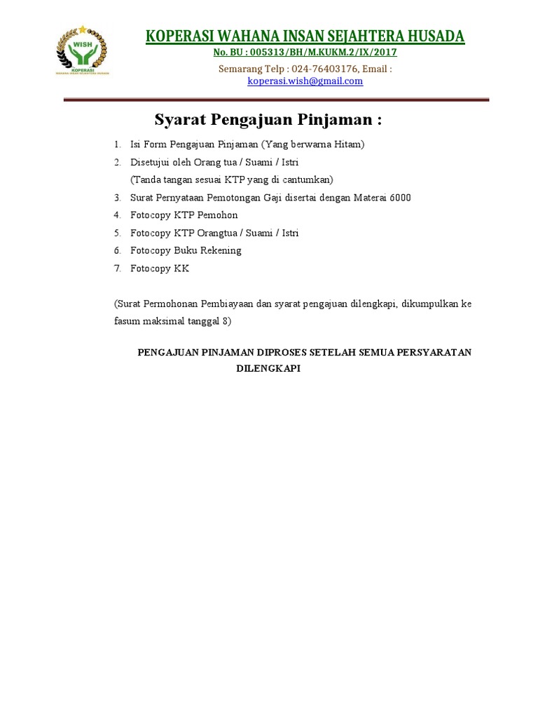 Form Pengajuan | PDF