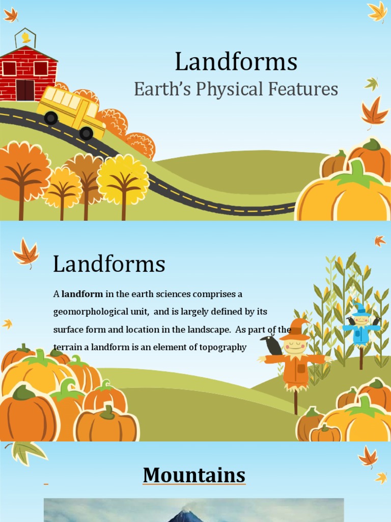 Landforms and Bodies of Water | PDF | Plateau | Lagoon