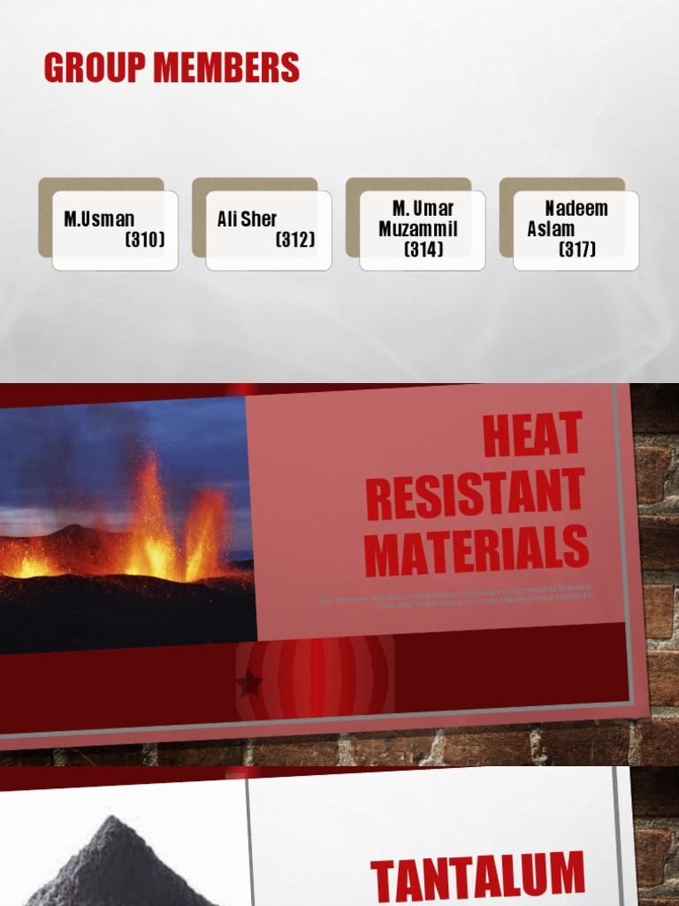 S1 G2 Heat Resistant Materials | PDF | Chemical Elements | Building ...