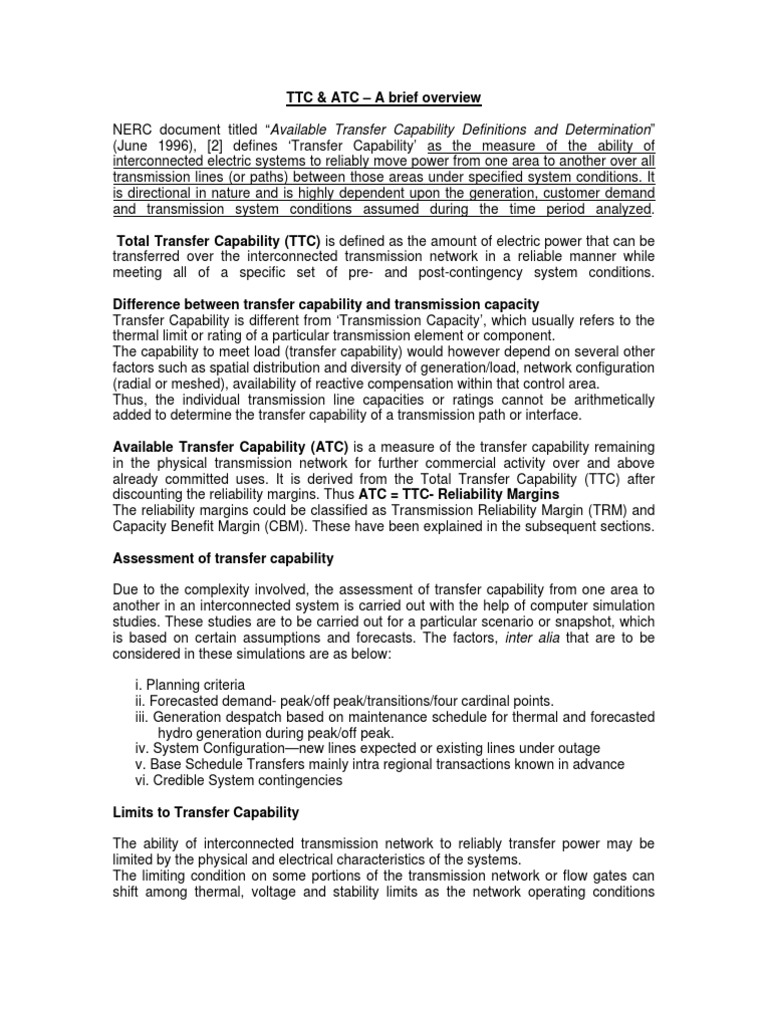 TTC | PDF | Electric Power Transmission | Electrical Substation