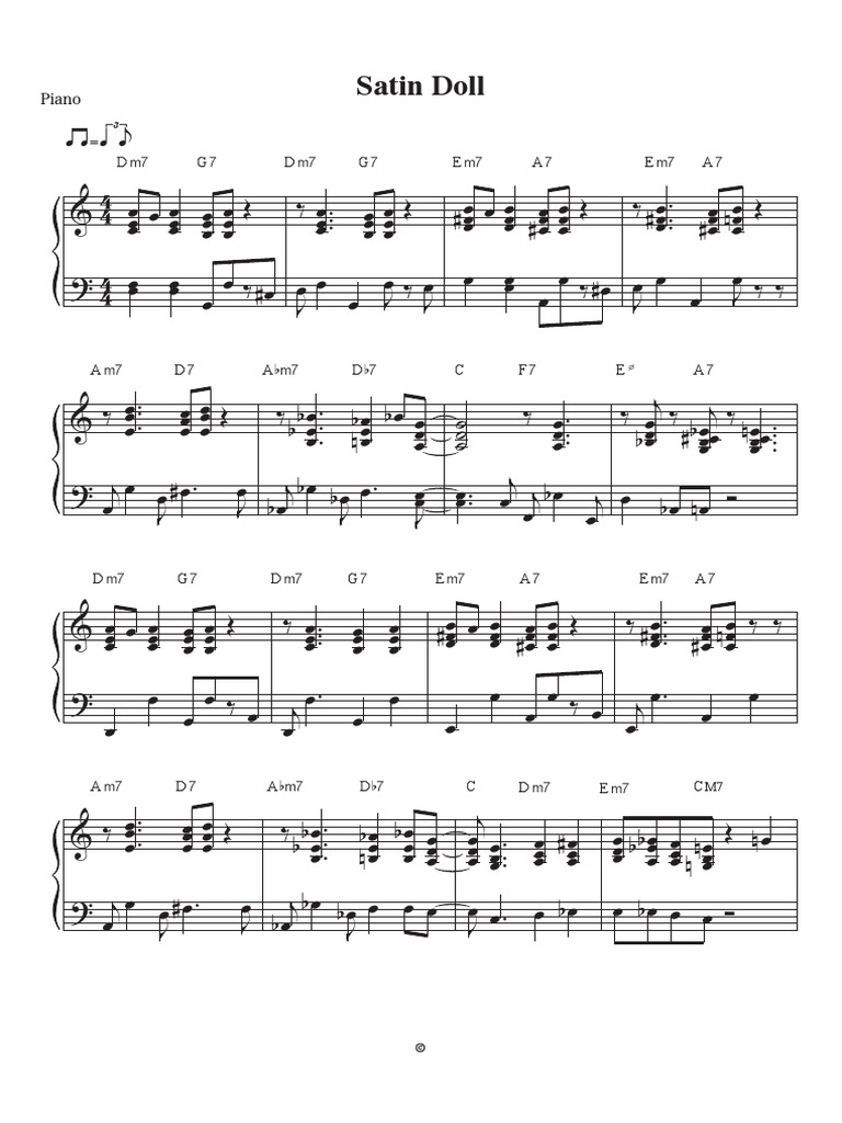 Satin Doll Score | PDF
