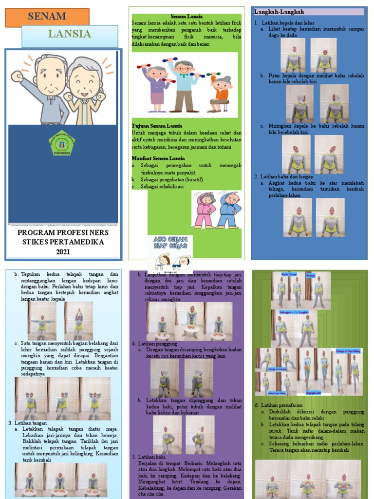 Leaflet Senam Lansia | PDF