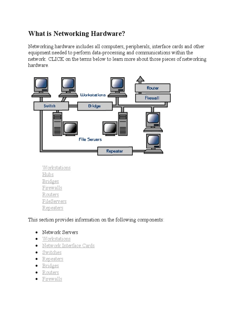 What Is Networking Hardware | Download Free PDF | Router (Computing ...