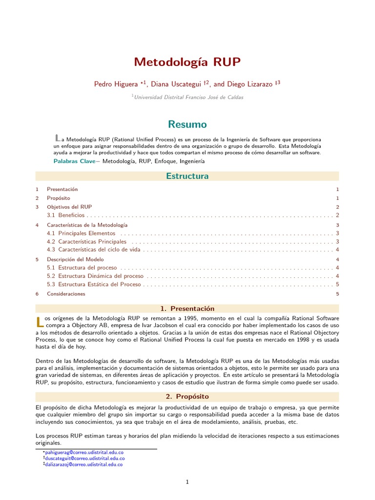 Análisis de la Metodología RUP (Rational Unified Process) y sus ...