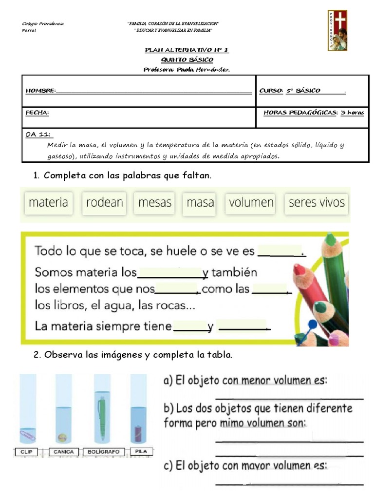Hojas De Trabajo Sobre Volumen Y Masa De Líquidos, Tercer Grado 50+