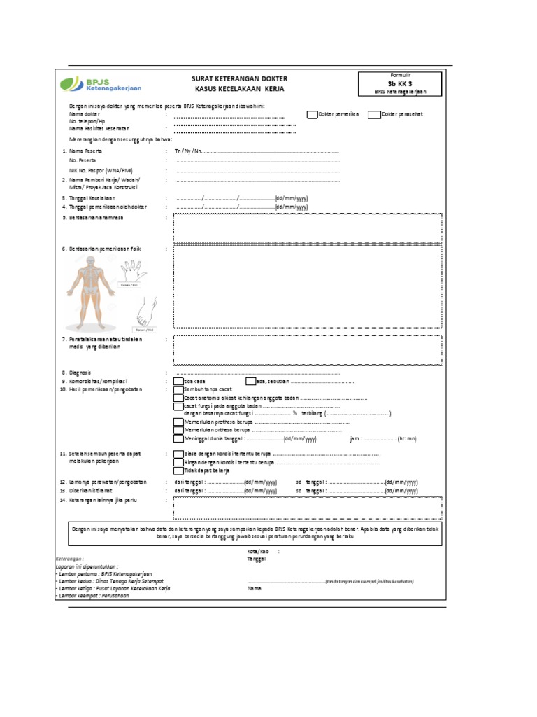 Formulir 3bKK3 BPJS Ketenagakerjaan | PDF | Hukum