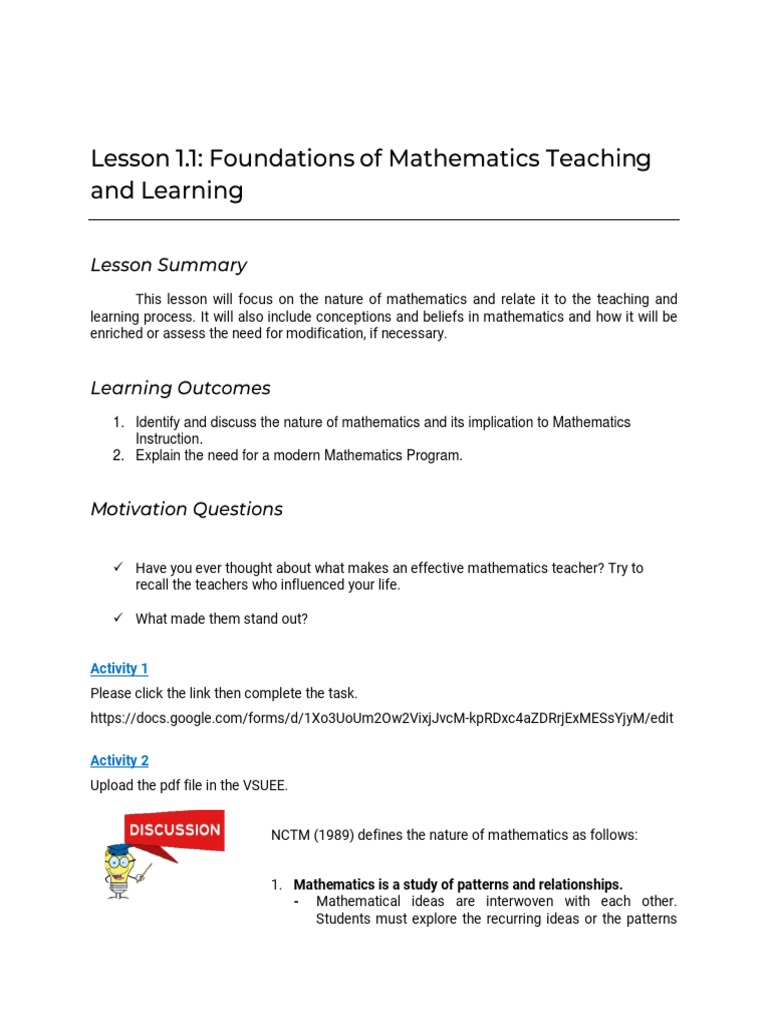 Foundation of Mathematics | PDF | National Council Of Teachers Of ...
