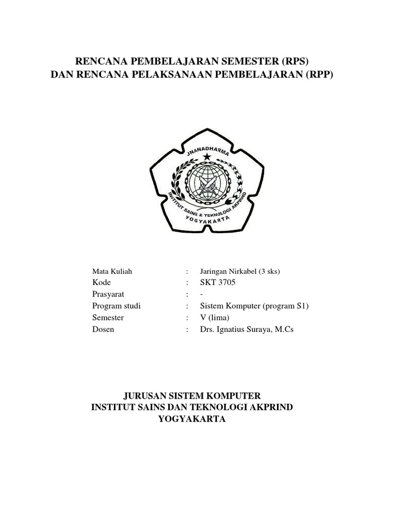 Rencana Pembelajaran Semester (RPS) Dan Rencana Pelaksanaan ...