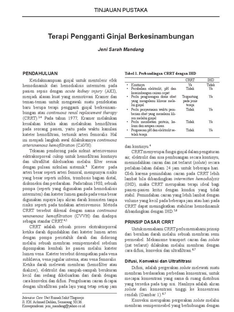 Terapi Pengganti Ginjal | PDF