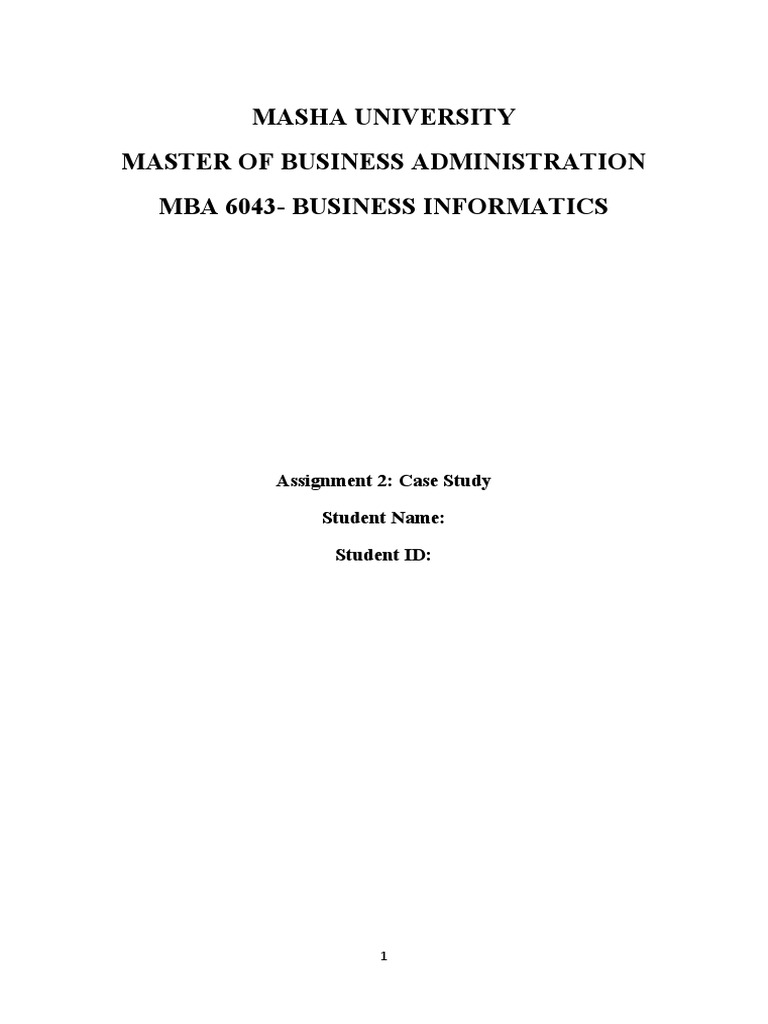 Wang-MBA 6043 - Case Study | PDF | Internet Of Things | Automation