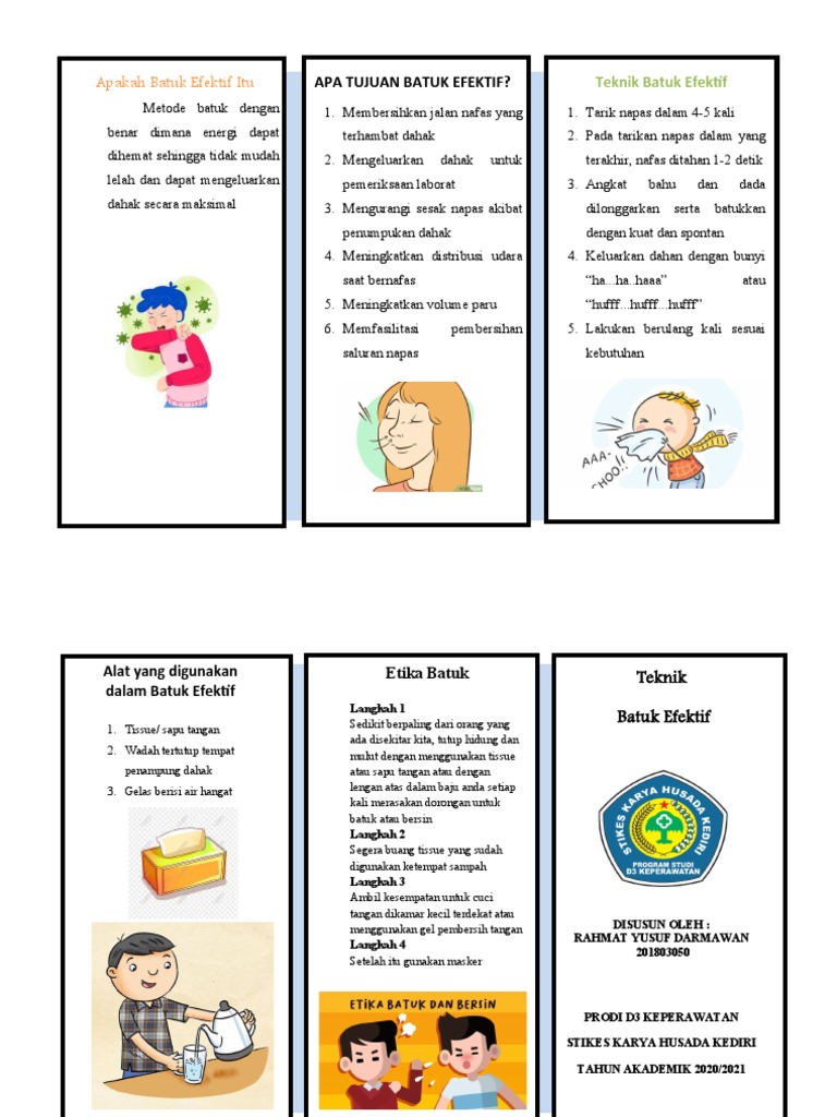 Leaflet Teknik Batuk Efektif (Rahmat Yusuf Darmawan) | PDF