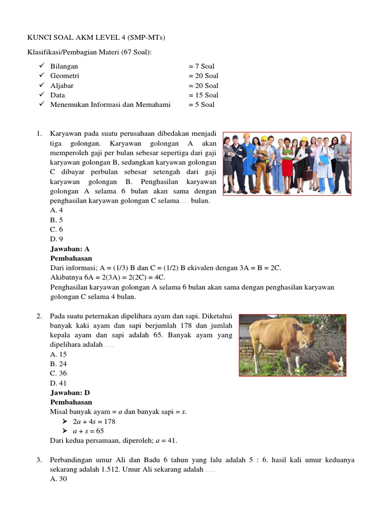 Pembahasan Level 4 AKM | PDF