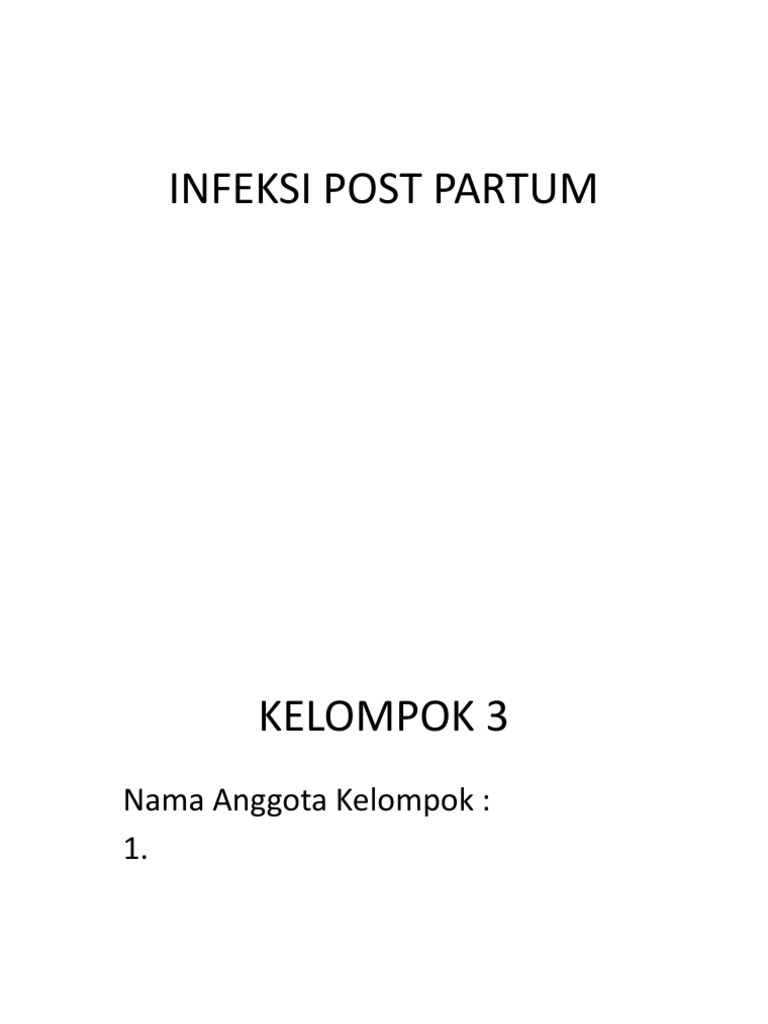 Infeksi Post Partum | PDF