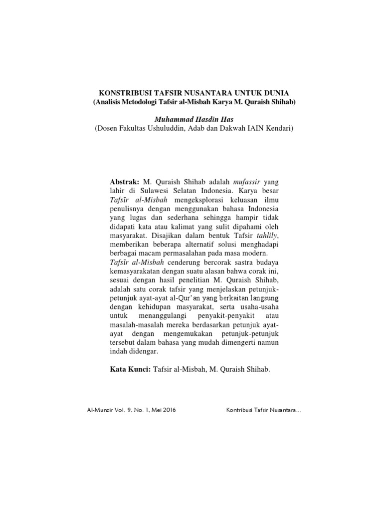 Metodologi AL-MISHBAH | PDF