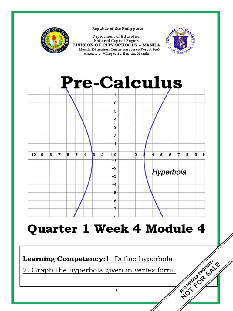 Pre-Calculus: Quarter 1 Week 4 Module 4 | PDF | Algebraic Geometry ...