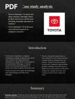 The Case Study of Toyota | PDF | Toyota | Operations Management