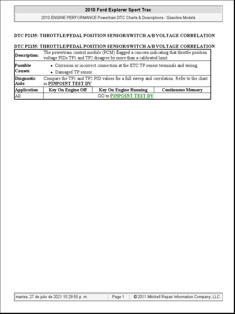 Pinpoint Test DV | PDF
