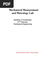 Measurement and Metrology Lab Manual | PDF | Optics | Gear