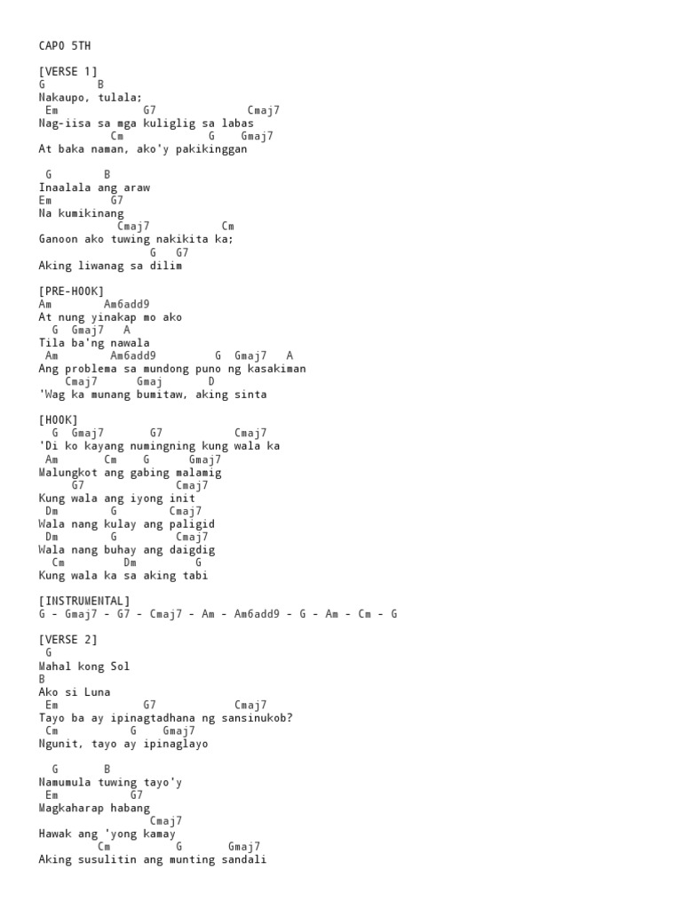 Sol at Luna Guitar Tabs | PDF