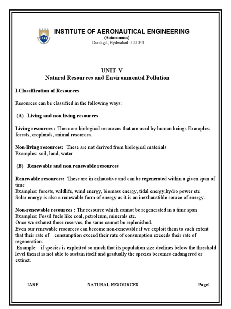 Natural Resources Notes | PDF | Aquifer | Petroleum