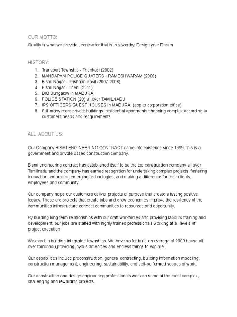 Bismi Engineering | PDF