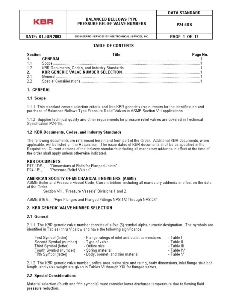 Balanced Bellows Pressure Relief Valve Guide | PDF | Valve | Gas ...